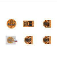 China Ruijia 2.5×2.5mm Bridge Strain Gage Sensor with 120Ω Resistance and Temperature Self-Compensation for sale
