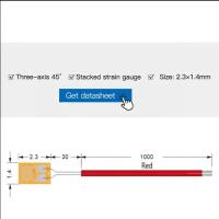 China Ruijia Phenolic Resin Strain Gauge 2.3×1.4mm with 120Ω Resistance and 2% Strain Limit for Load Cell Sensors for sale