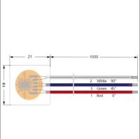 China Ruijia 21×18mm Three-Axis 45° Stacked Planar Rosette Strain Gauge 120Ω Resistance for Precision Stress Testing for sale