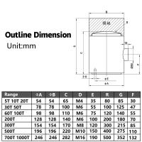 China Alloy Steel Column Type Load Cells RJZ-011 Rocker Column Compression Type Load Cell Electronic Weight Sensor 50~1000kg for sale