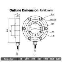 China Stainless Steel Load Cell Wireless Loadcell Miniature Donut Washer Type Through Hole Load Cell 500kg 5000kg for sale