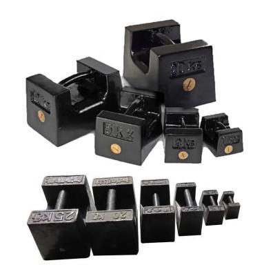 China Weighing 50LB Mass Comparator Cast Iron Block Weights Calibration Test Crane Counterweights for sale