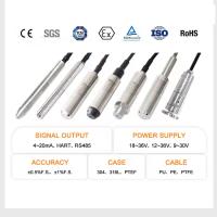 China Ruijia 0-20m H2O Water Tank Level Sensor with HART RS485 Transmitter, IP68 Protection, 12-36V DC for sale