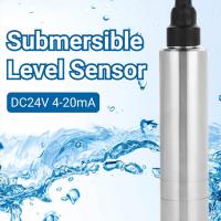 China Submersible Level Sensor 4-20mA Throw-In Type Liquid Level Sensor 24V DC Input Liquid Level Transmitter,0-5M Measuring Range for sale
