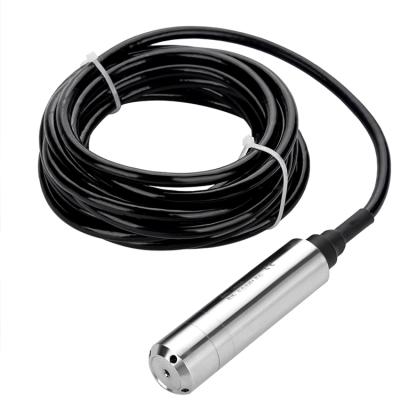 China Submersible Level Sensor 4-20mA Throw-In Type Liquid Level Sensor 24V DC Input Liquid Level Transmitter,0-5M Measuring Range for sale