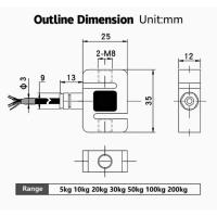 China S Type Load Cell 50kg Weighing Sensor Scale 5 to 10V Load Cell for 3c Product Testing for sale