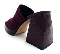 China Edgy Square Peep-Toe Y2K Styled Plateform Mules with Wide Band Strip for sale