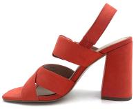 China Fashionable Womens High Heel Sandals With Rhinestones Leather Upper And Rubber Sole for sale