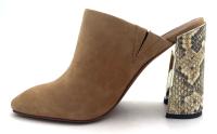 China Elegant Closed Toe Womens Mule Heels Rubber Sole Stylish Design For Formal Wear for sale