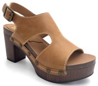 China Functional High Heel Chunky Sandals With Buckle Strappy Closure Type for sale