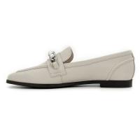 China Slip On Flat Leather Loafers Womens With EVA Insole Leather Lining for sale