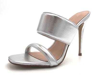 China Leather Upper Material Womens Mule Heels With Open Toe Close Toe for sale
