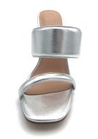 China Minimalistic Double Padded Strap Mule Sandals In High Stiletto for sale