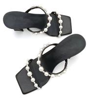 China Customized Womens Mule Heels With Durable Rubber Sole for sale