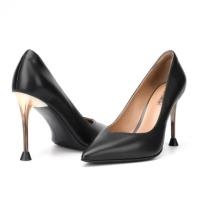 China Stylish Slip On Leather Comfortable Pointed Toe Heels For Fashionable Women for sale