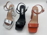 China Rubber Sole Ladies High Heel Sandals Lightweight Comfortable for sale