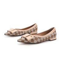 China Cotton Lined Ladies Ballet Flats Round Toe Shape Slip On Closure for sale