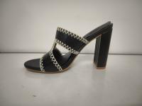 China Durable Leather Lining Womens Pump Heels Chunky Type ISO9001 for sale