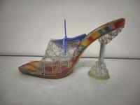 China Chunky Womens Pump Heels For Party Cocktail With Leather Upper for sale