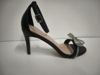 China US5-10 Leather Upper Stiletto Heeled Sandals Black White Red Blue for sale