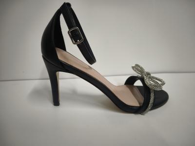 China US5-10 Leather Upper Stiletto Heeled Sandals Black White Red Blue for sale