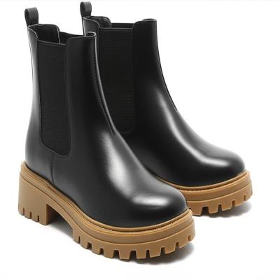 China Women's Leather Ankle Boots with Rubber Sole Size 5-11 for sale