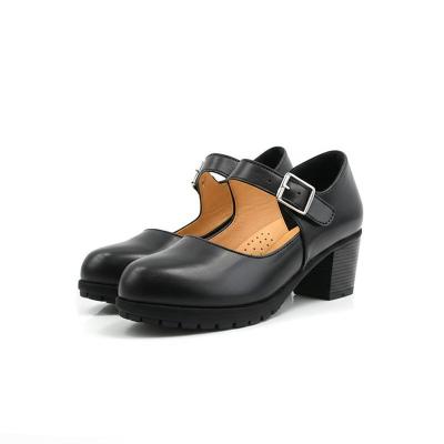 China Buckle Closure Womens Footwears made of Leather Material and Synthetic Upper for B2B Deals for sale