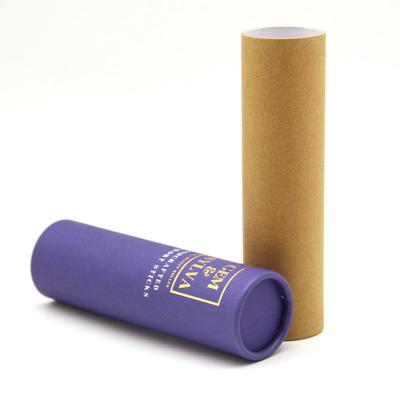 China Round Kraft Paper Tube Packaging Box For Tea Biodegradable Recyclable for sale