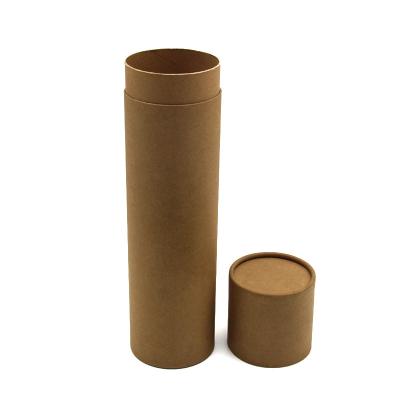 China Rolled Edge Kraft Cardboard Tube Packaging , Round Cylinder Gift Box For Mailing for sale