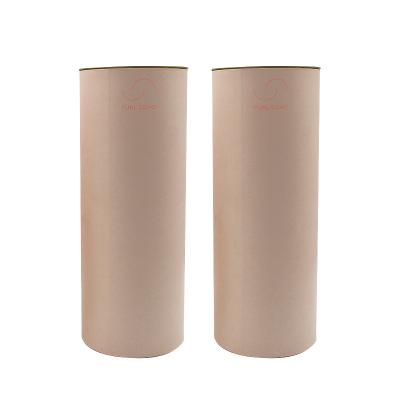 China Reusable Lightweight Kraft Paper Cylinder Containers With Metal Lid for sale