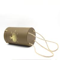 China Degradable Large Cardboard Cylinder Containers With Cotton Rope Handle OEM ODM for sale
