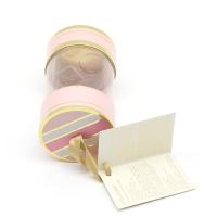 China Luxury Custom Printed Pink Paper Tube Cylinder Box Paper Tube Packaging Box With PVC for sale