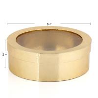 China Recyclable Cardboard Gift Tube Box With Lid Luxury Round Clear Window Food for sale