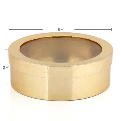China Recyclable Cardboard Gift Tube Box With Lid Luxury Round Clear Window Food for sale