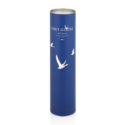 China Custom Printed Biodegradable Cylinder Paper Cardboard Boxes Tube Cosmetic Packaging Tube Box With Mental Lid for sale