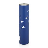 China Custom Printed Biodegradable Cylinder Paper Cardboard Boxes Tube Cosmetic Packaging Tube Box With Mental Lid for sale
