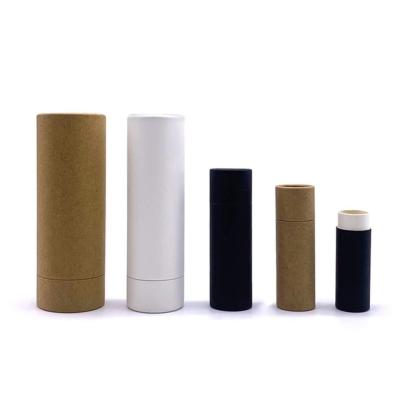 China Custom Recycle Black Deodorant Containers Packaging Paper Tubes For Cream for sale