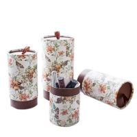 China Boxes Packaging Box White Paper Cardboard Silk Rope Print Tube Wedding Party Gift Package Tube for sale