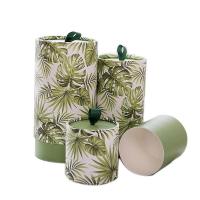 China Boxes Packaging Box White Paper Cardboard Silk Rope Print Tube Wedding Party Gift Package Tube for sale