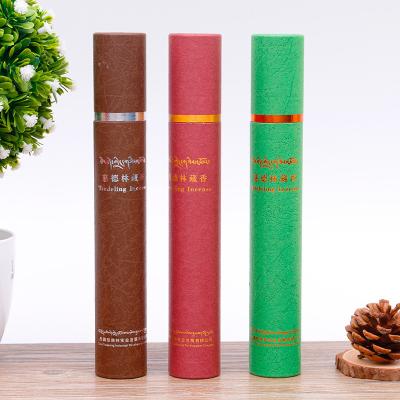 China Recycle Small Cylinder Poster Incense Stick Paper Packaging Tube Jar for sale