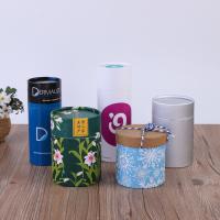 China Recycled Power Powder Food Cardboard Container Tea Oatmeal Nut Crisps Dry Fruits Paper Tube With Custom Wooden Lid for sale