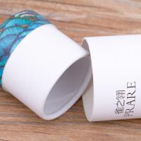 China Black Tea Candy Gift Boxes Round White Kraft Paper Tube Cylinder Packaging Tube for sale