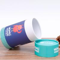 China Black Tea Candy Gift Boxes Round White Kraft Paper Tube Cylinder Packaging Tube for sale