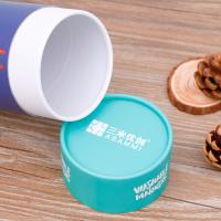 China Black Tea Candy Gift Boxes Round White Kraft Paper Tube Cylinder Packaging Tube for sale