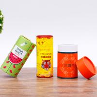 China Custom Printing Dry Food Storage Containers Tea Packaging Cylinder Tea Canister for sale