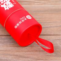China Food Grade Wholesale Round Kraft Paper Tube with Red Ribbon Biodegradable Cardboard For Tea Coffee Paper Tube Packaging for sale