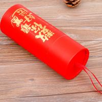 China Food Grade Wholesale Round Kraft Paper Tube with Red Ribbon Biodegradable Cardboard For Tea Coffee Paper Tube Packaging for sale