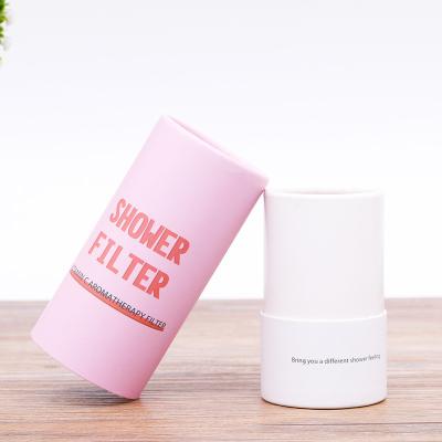 China Recycled Cosmetic Cardboard Tube Gift Box With Silver Foil UV Coating for sale