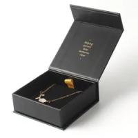 China Custom Logo Jewelry Packaging Box Luxury  Necklace Bracelet Jewelry Box With Velvet Insert for sale