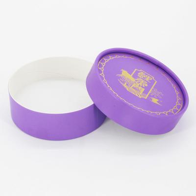 China Custom Luxury Spot UV Printing Small Round Cardboard Boxes Packaging Jewelry for sale